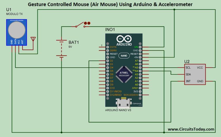 Gesture Controlled Mouse (Air Mouse) Using Arduino & Accelerometer